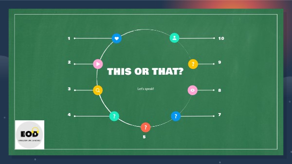 THIS OR THAT? SPEAKING ACTIVITY