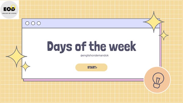 Days of the week | Genially