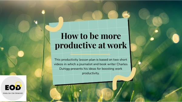 How to be more productive at work | Genially