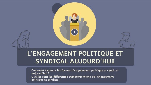 L'engagement politique et syndical aujourd'hui | Genially