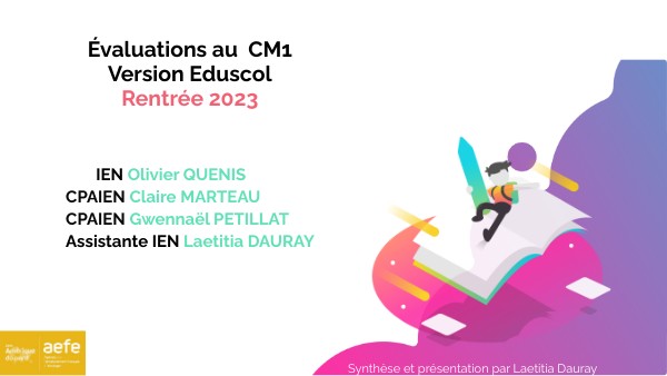 Evaluations CM1 rentrée 23 | Genially
