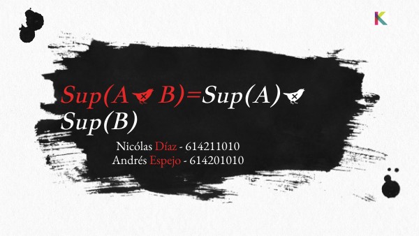 sup(a*b)=Sup(a)*Sup(b) | Genially