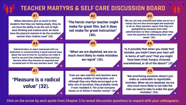 Teacher Martyrs & Self Care Discussion Board