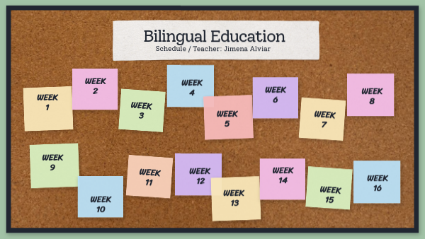 Bi Ed. Schedule | Genially