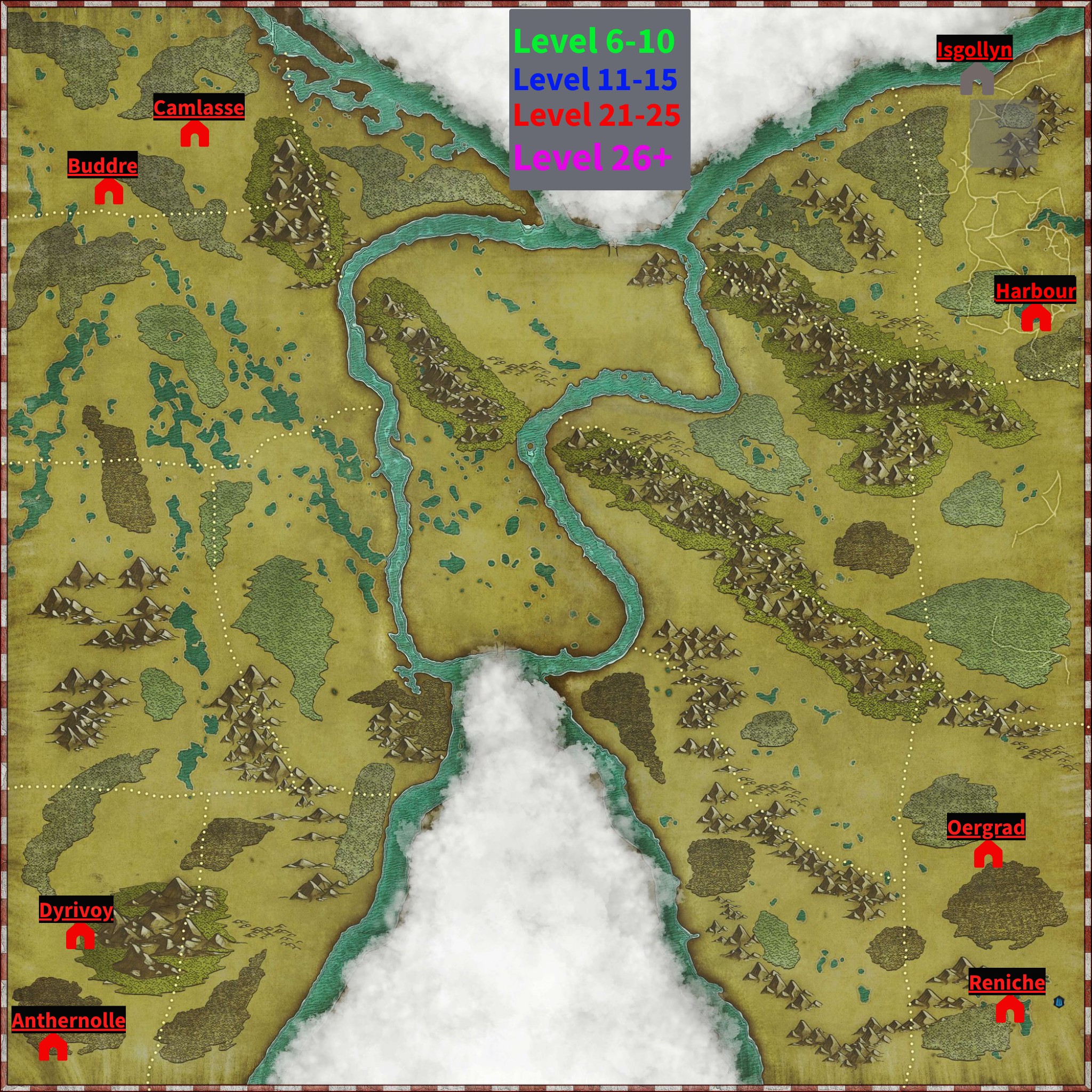Reign of Guilds map | Genially