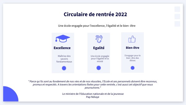 Circulaire de rentrée 2022 | Genially