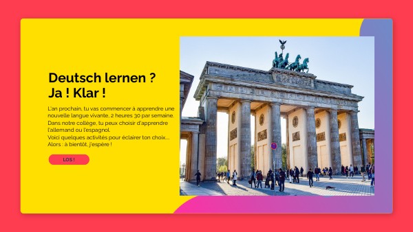 Deutsch lernen ? Ja, klar ! | Genially