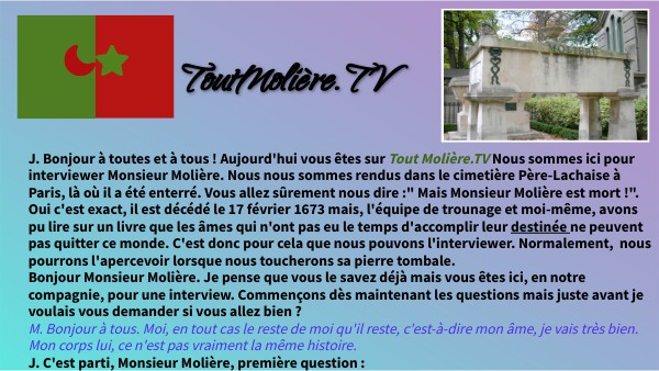 Interview Molière