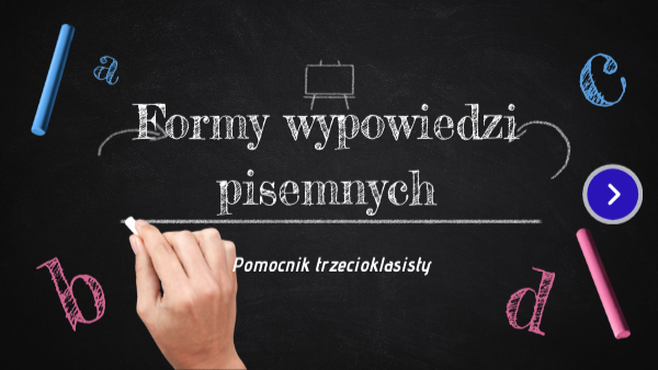 Formy wypowiedzi pisemnych | Genially