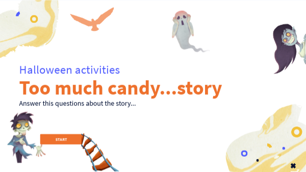 Halloween questions about a simple story | Genially