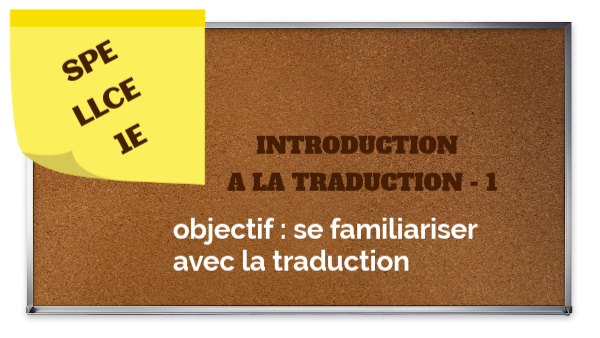 Intro à la traduction 601-605 LLCE | Genially