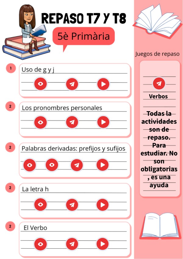 REPASO T7 Y T8 - 5È | Genially