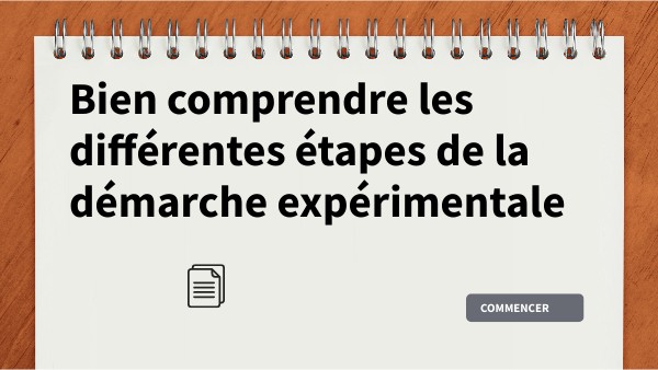 la démarche expérimentale