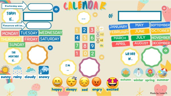 Calendar. Drag and drop