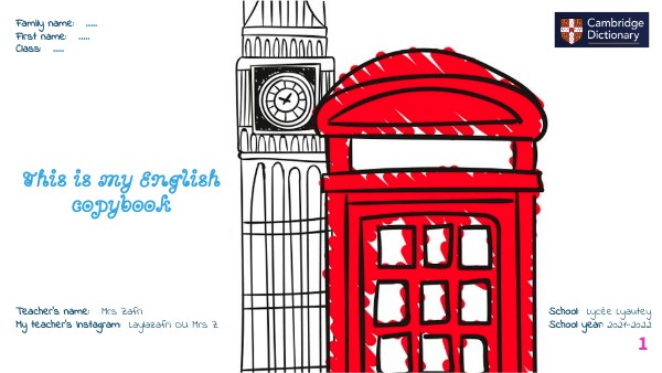 My English Copybook 600 LVB | Genially