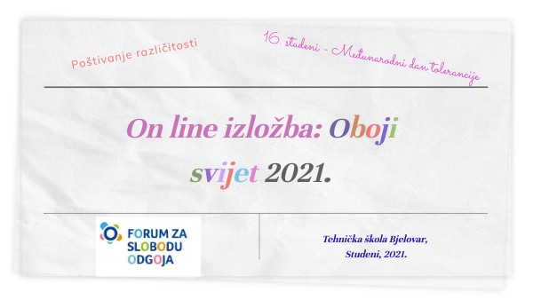 On line izložba: Oboji svijet 2021. | Genially
