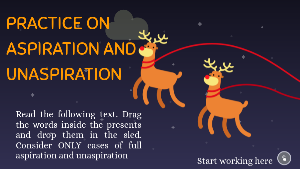 PRACTICE ON ASPIRATION | Genially