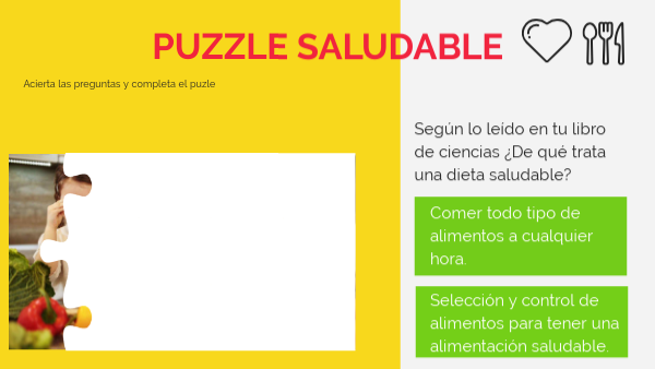Puzzle saludable | Genially