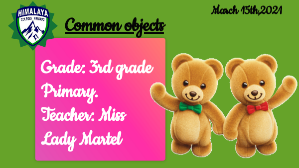 Common objects(3rd grade)