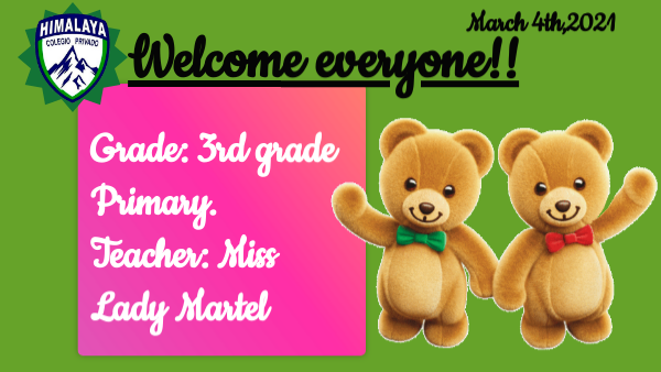 Welcome to our English Class (3rd grade) | Genially