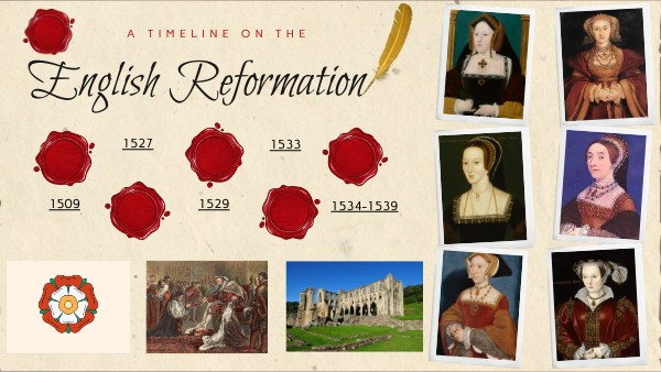 Timeline on the English Reformation