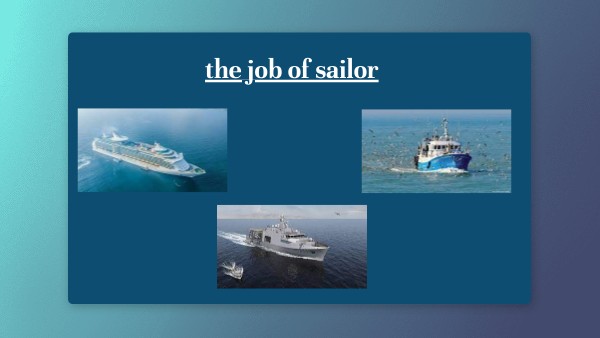 job of sailor
