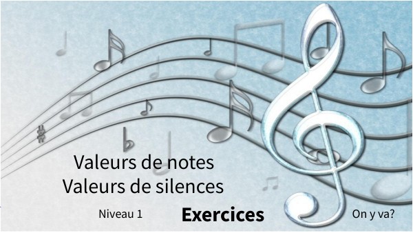 Valeurs de notes, valeurs de silences. Exercices, niveau 1 | Genially