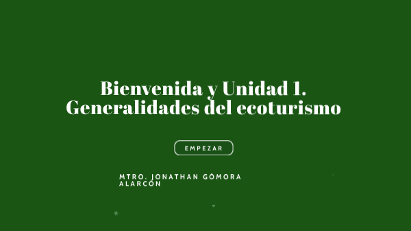 Ecoturismo - Semana 01 | Genially