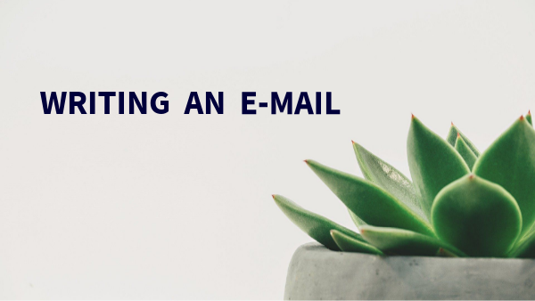 WRITING AN E-MAIL / A LETTER