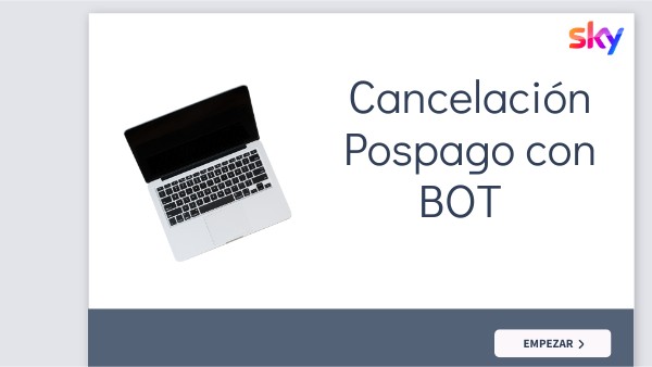 Cancelación Pospago y prepago con BOT | Genially