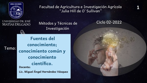 1-Fuentes del conocimiento cientifico-IC-MTI