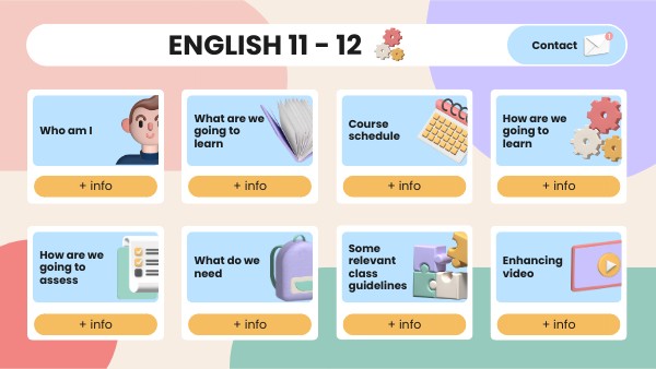 English 11 - 12 / Course intro
