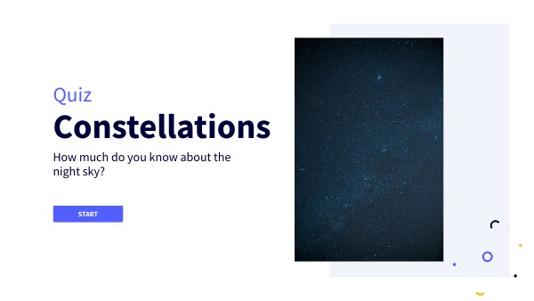 Constellations and stars quiz | Genially