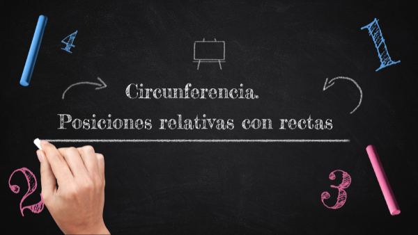 Circunferencia. Posiciones relativas con rectas