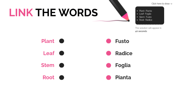 Link the words | Genially