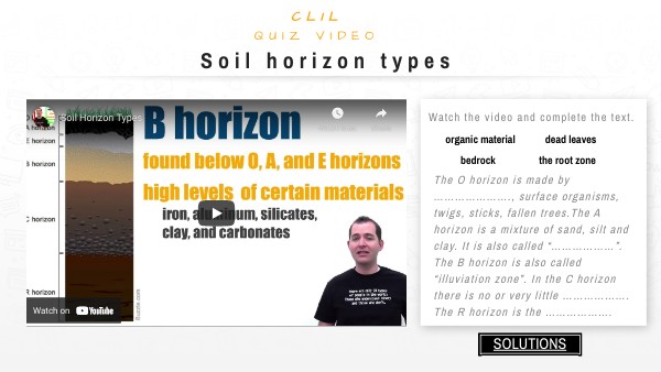 CLIL Soil horizon types