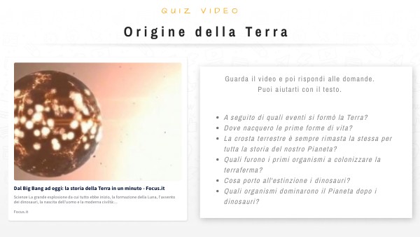 Origine della Terra | Genially