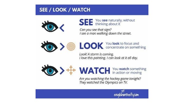 To see, to look, to watch