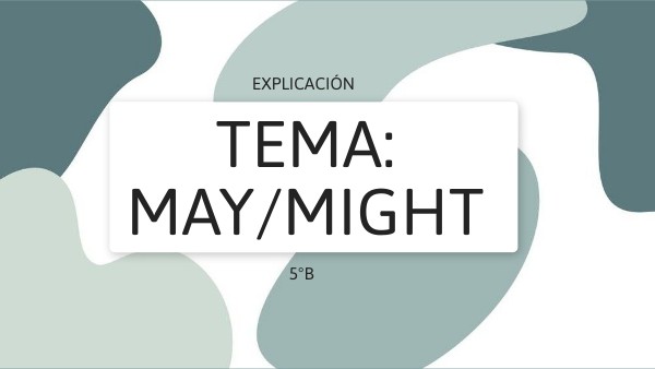 Lección Inglés; Tema: May Might | Genially