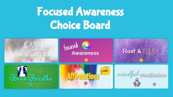 Focused Awareness SEL Activity Choice Board | Genially