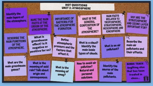 ATMOSPHERE: Hot questions