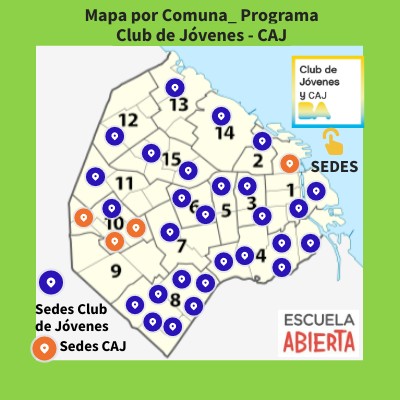 MAPA POR COMUNA SEDES Club de Jovenes / CAJ_ Escuela Abierta | Genially