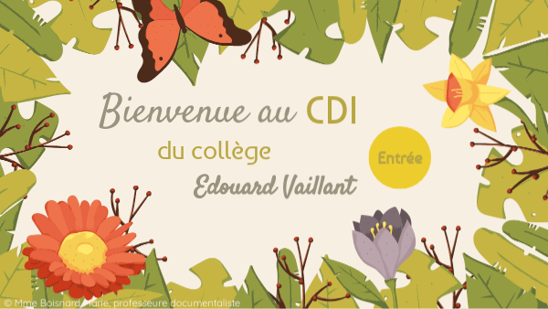 Bienvenue au CDI virtuel d'Edouard Vaillant | Genially