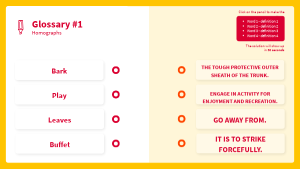 Glossary #1 game
