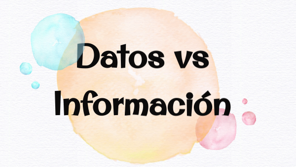 Datos vs Informacion | Genially