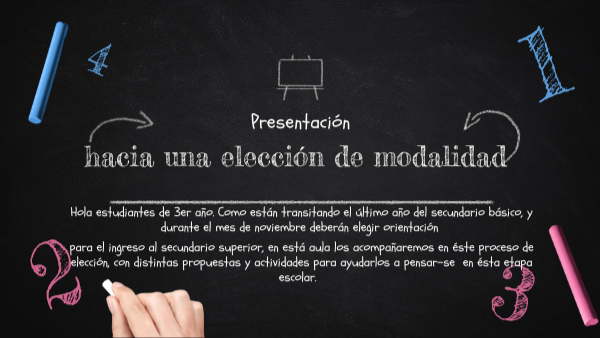 Elección de Modalidad | Genially