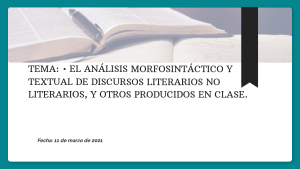 Análisis Morfosintáctico | Genially