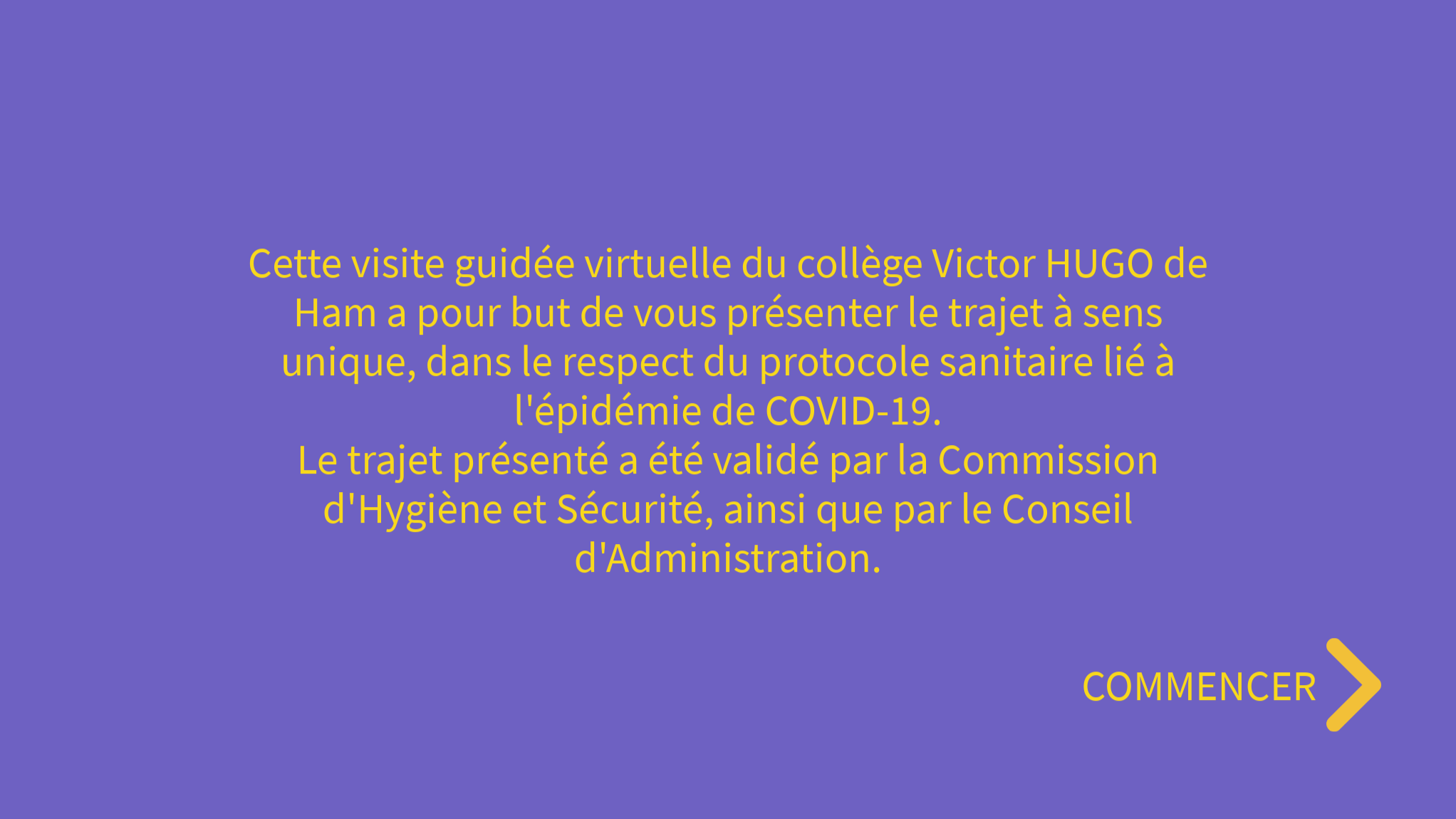 Visite Virtuelle Collège Victor Hugo - HAM | Genially