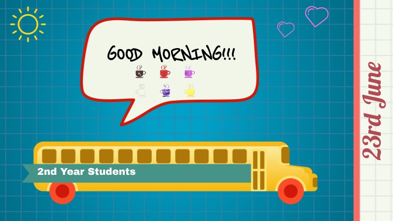 2nd - Wednesday 23rd, June