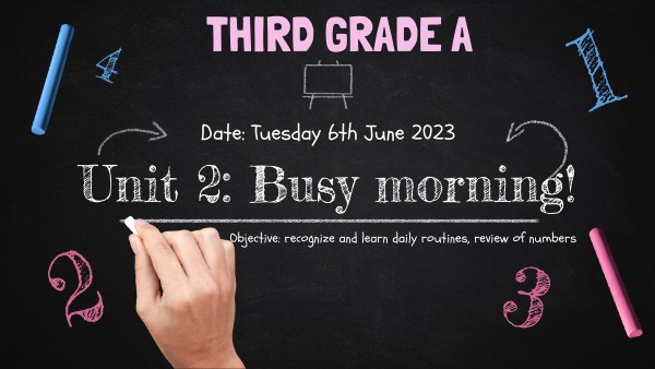 Third Grade A Unit 2: Busy morning! | Genially